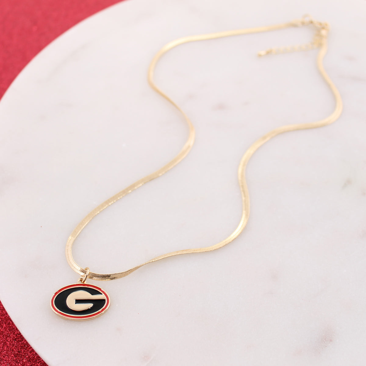 18” Georgia Gold & Enamel Logo Necklace – Seasons Jewelry