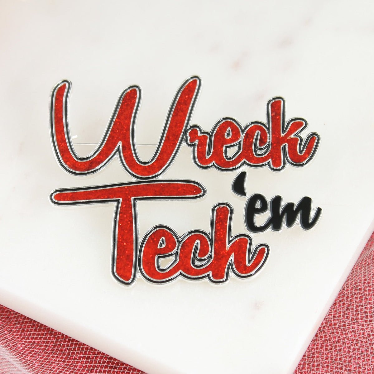 Texas Tech Slogan Pin – Seasons Jewelry