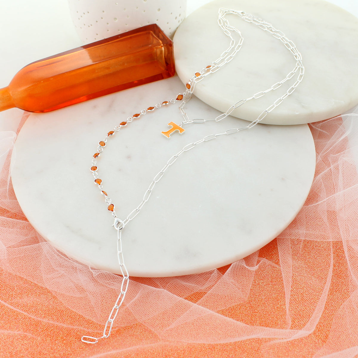 18 - 32” Tennessee Paperclip Chain & Enamel Logo Necklace Set – Seasons ...